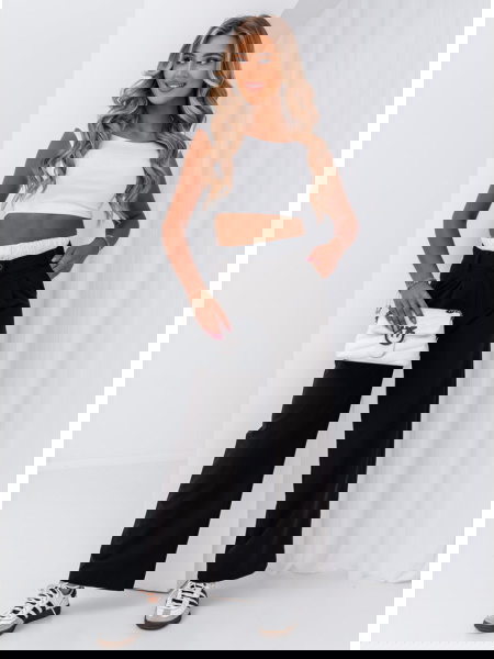 Szerokie spodnie damskie, z wysokim stanem | Pakuten